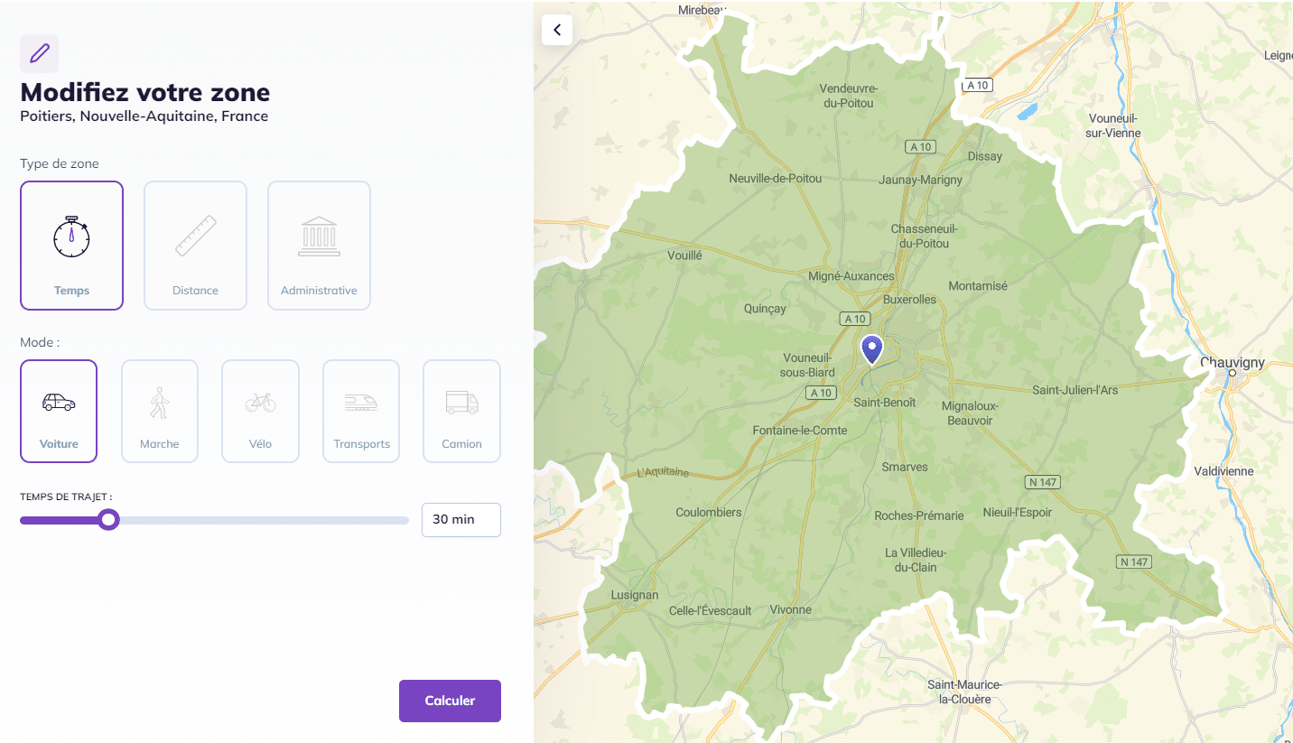 Modifier une zone - smappen