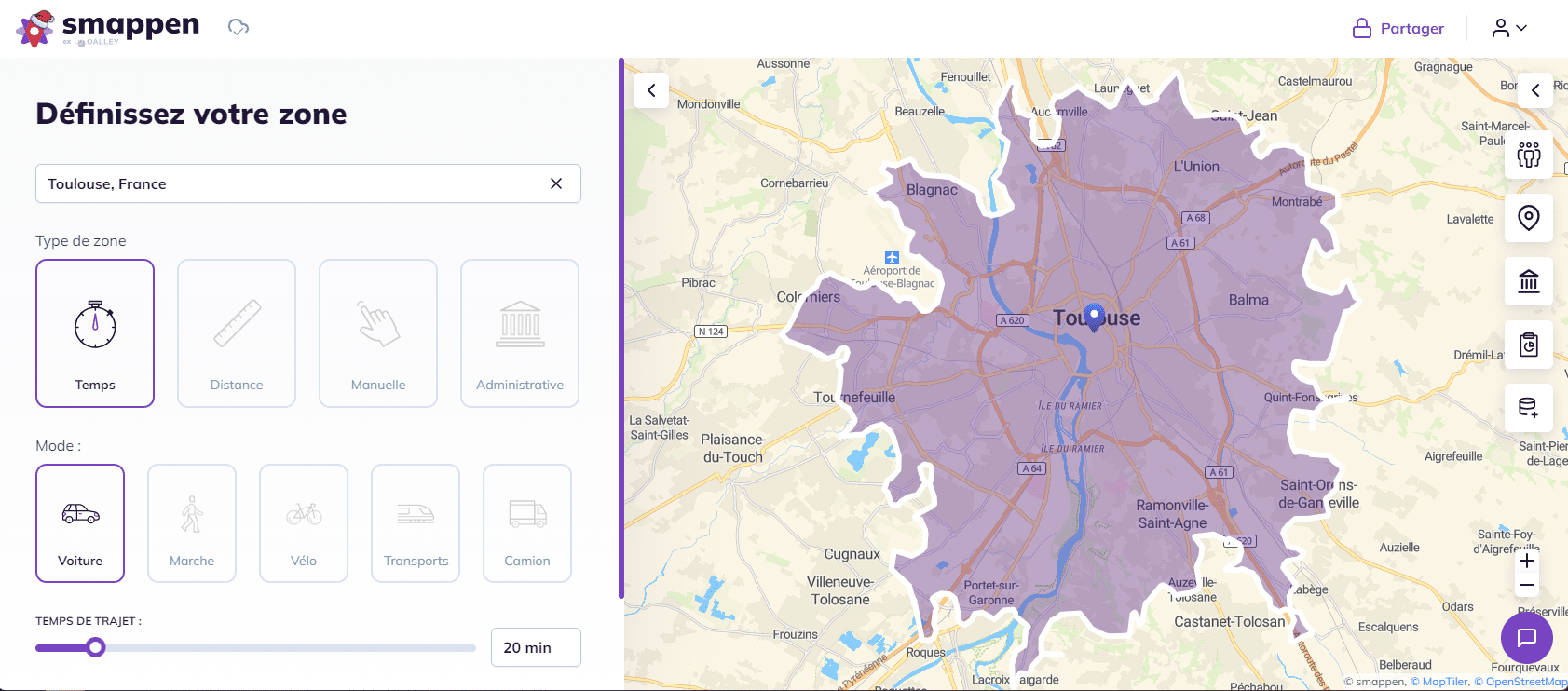 Tracer une zone de chalandise (isochrone) avec Smappen – Alternative à ...