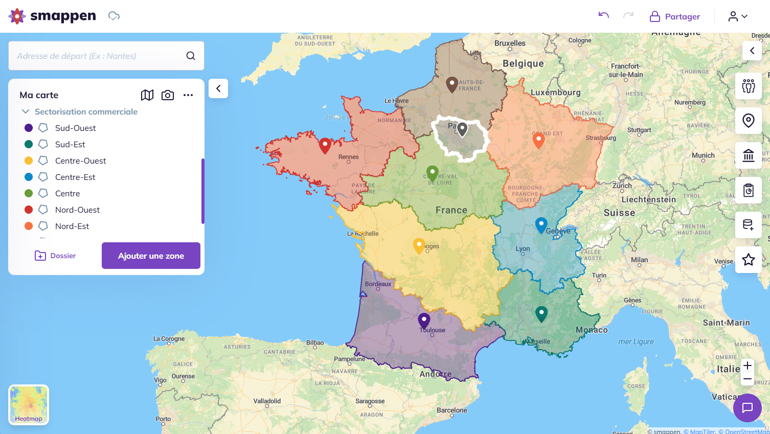 Comment construire et ajuster mes zones commerciales ? - smappen